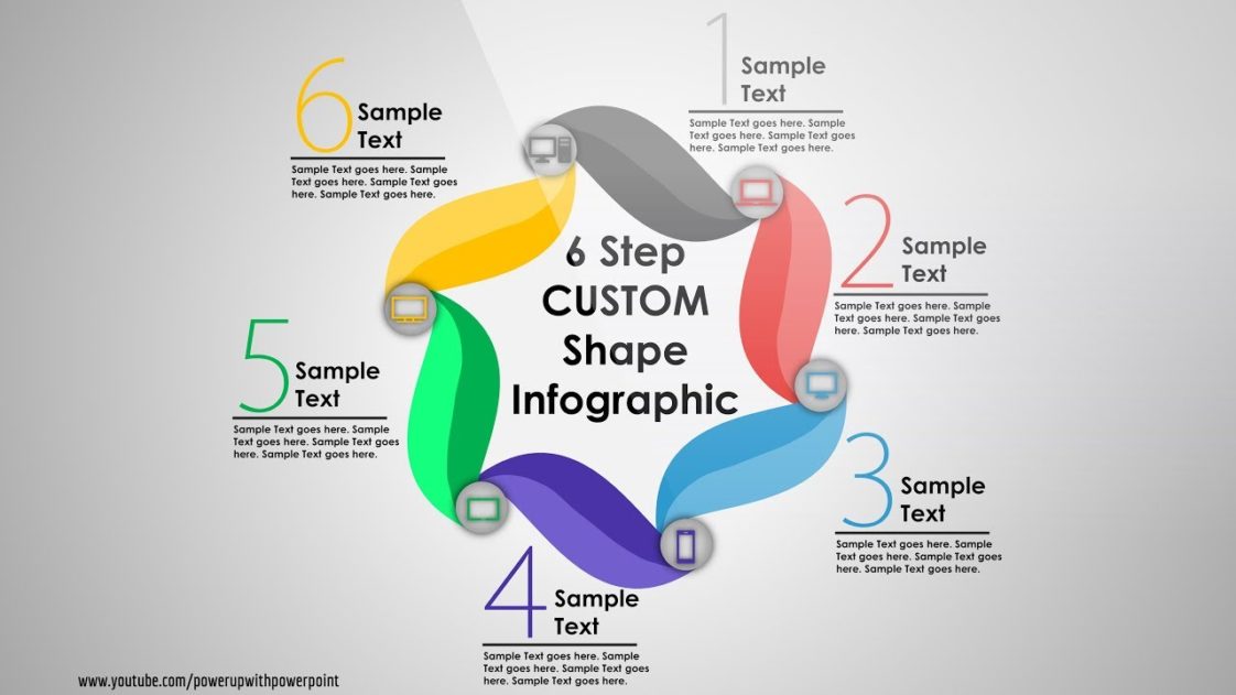 Video Infographic : 17.Create 6 Step CUSTOM SHAPE infographic/PowerPoint Presentation/Graphic ...