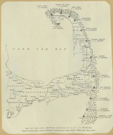 Map : 1902 Map of Lifesaving Stations and principal recent shipwrecks ...