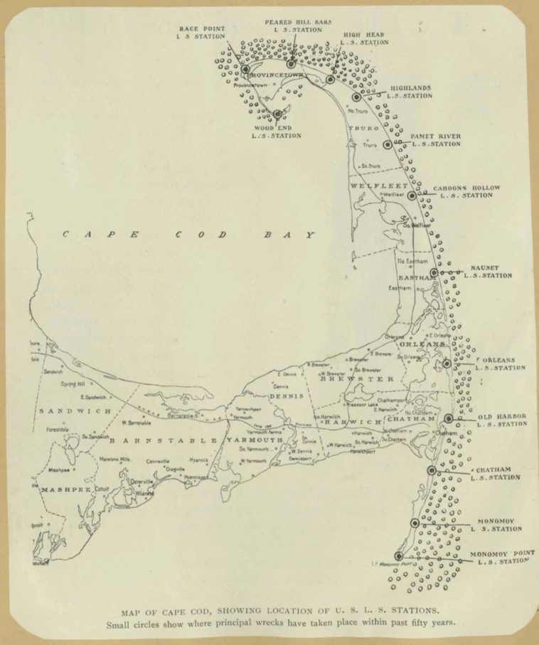 Map : 1902 Map of Lifesaving Stations and principal recent shipwrecks ...