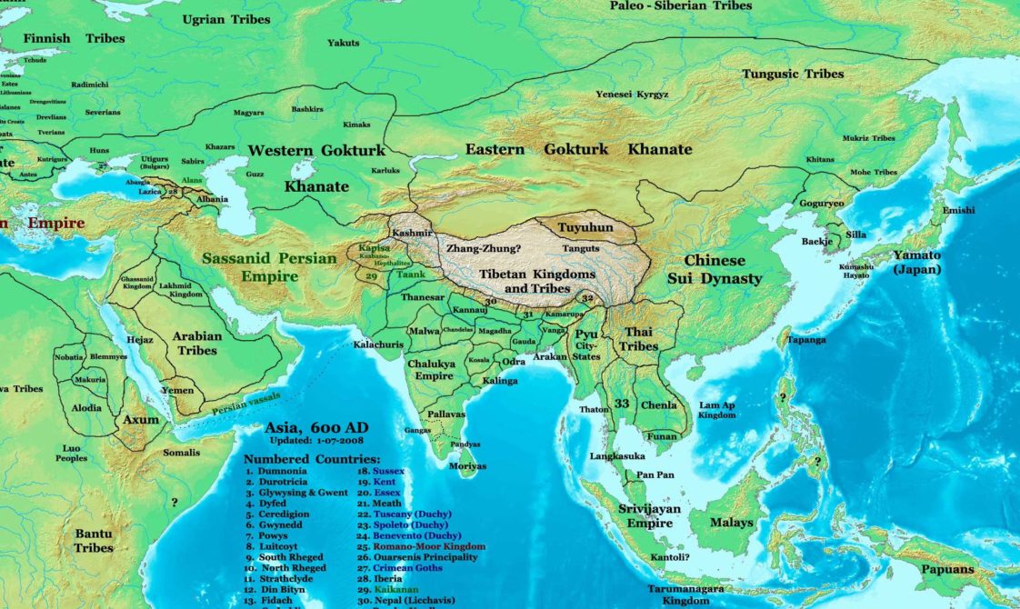 Map : Asia in 600 AD – Infographic.tv – Number one infographics & data ...