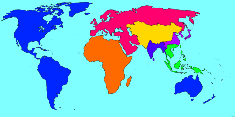 Map : Each of these regions have around the same population ...