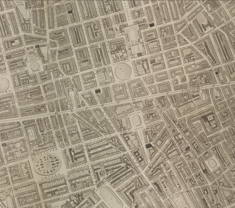 Map : Horwood Plan of London (1792-99), detail. Link to full map in ...