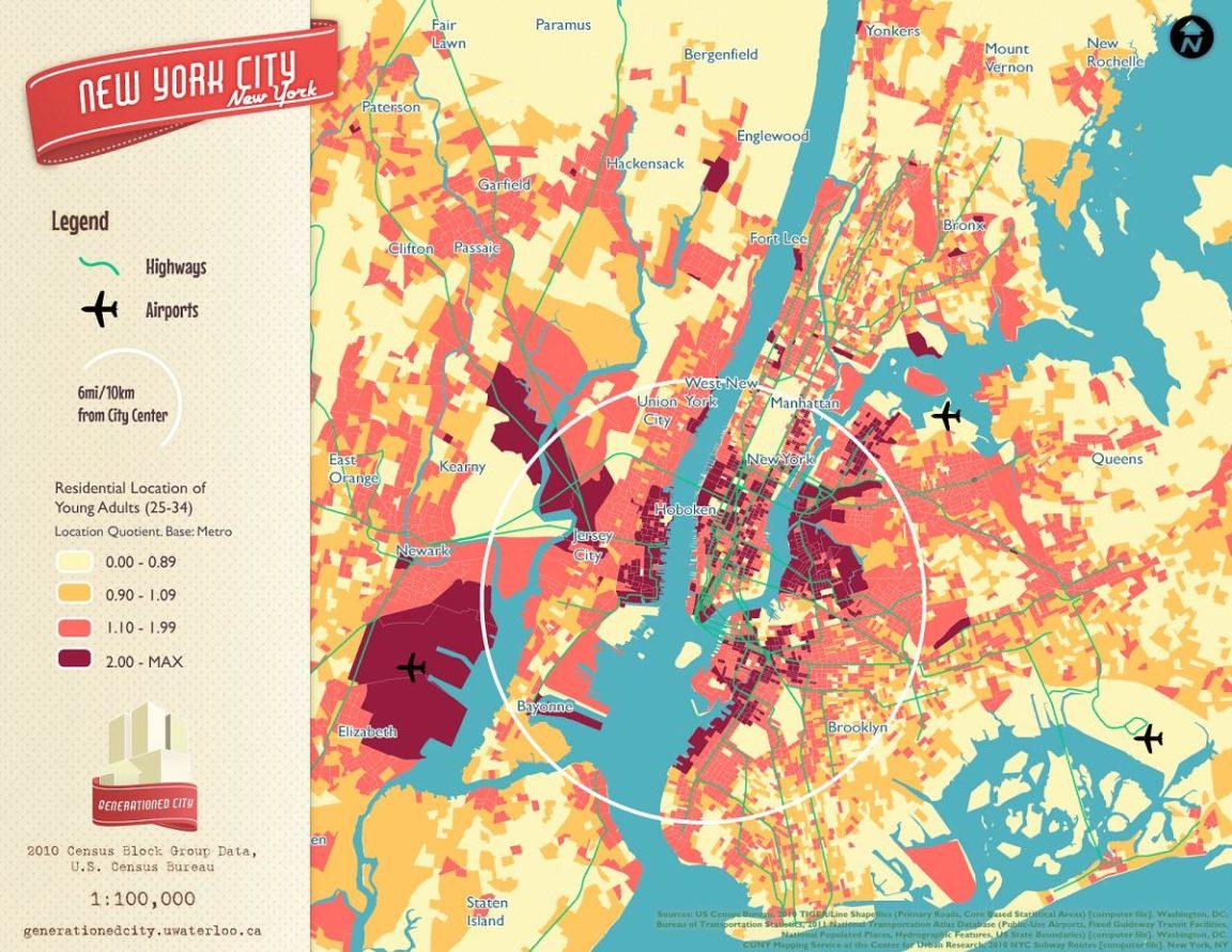 Map : Interesting New York City Population Map: - Infographic.tv ...