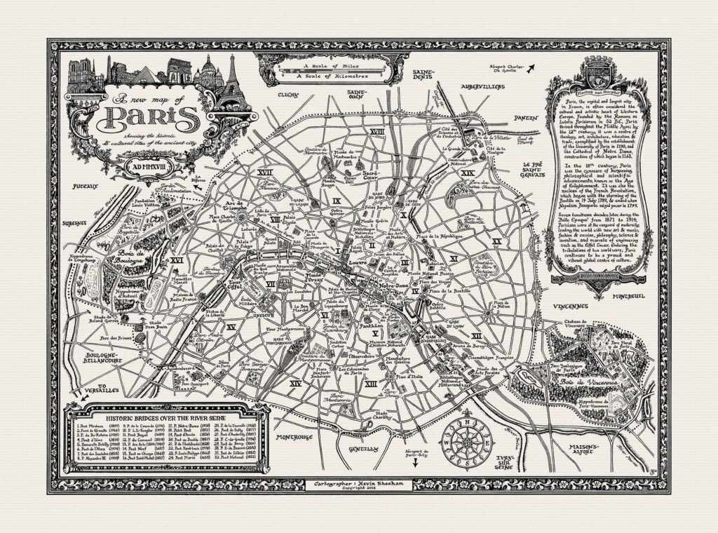 Map : Just finished drawing this Map of Paris – what do you think ...