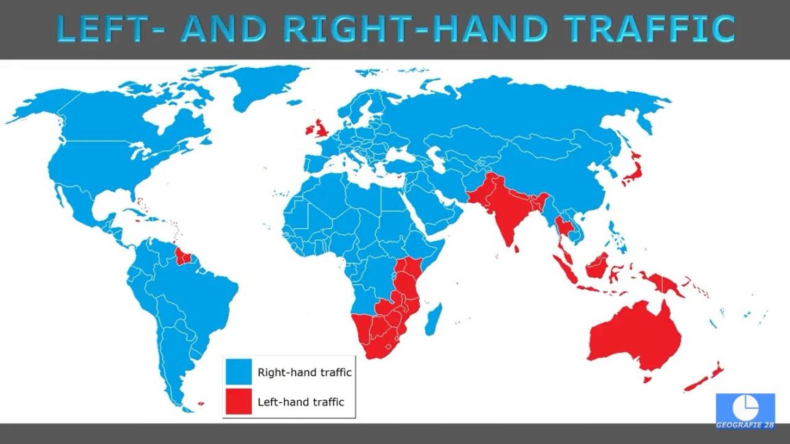 Map : Left Vs. Right Lane Driving: – Infographic.tv – Number one ...