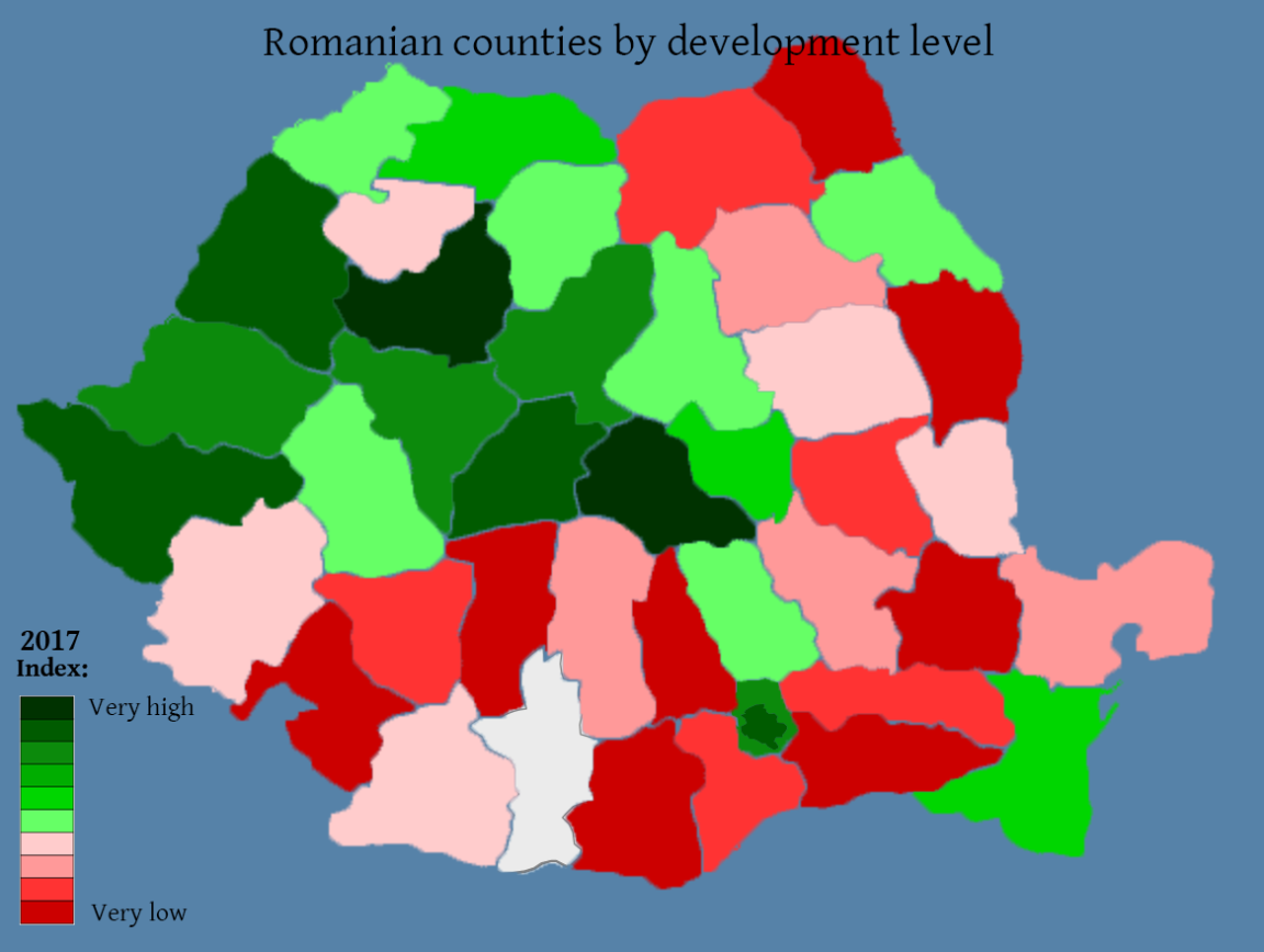 Map : Map of development in Romania [2017] - Infographic.tv - Number ...