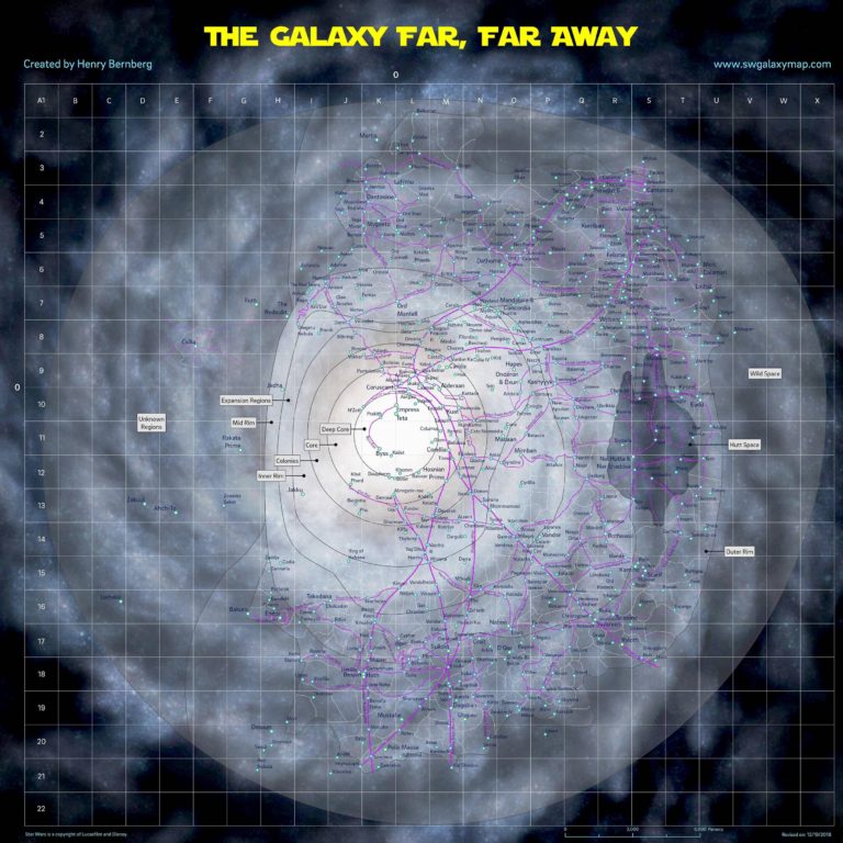 Map : My map of The Galaxy Far, Far Away (Star Wars) [OC] – Infographic ...