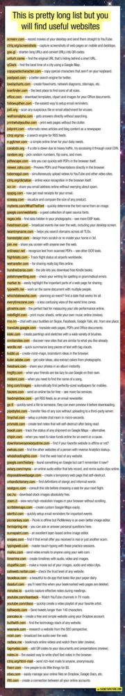 Visual : List of useful websites – Infographic.tv – Number one ...