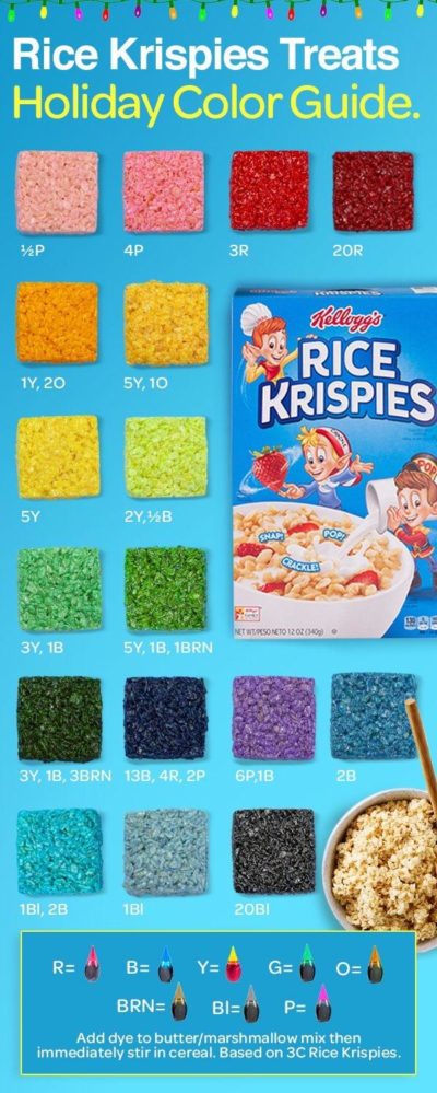 Visual : Rice Krispies Treats Color Guide – Infographic.tv – Number one ...