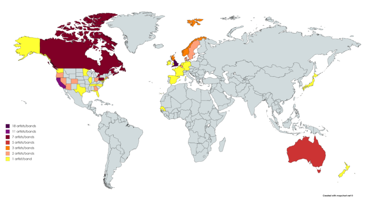 data visualization : My “favorite” artists/bands collected over the ...
