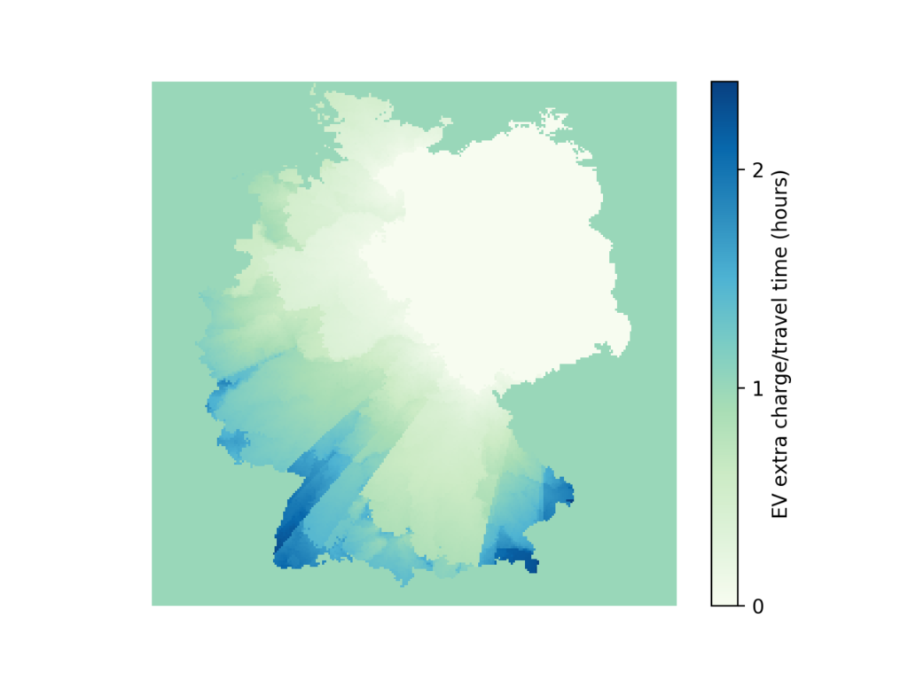 data visualization : Time spent charging and routing via charger for ...