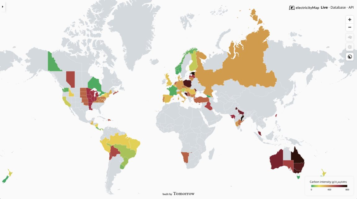 data visualization : World wide live electricity production/consumption ...