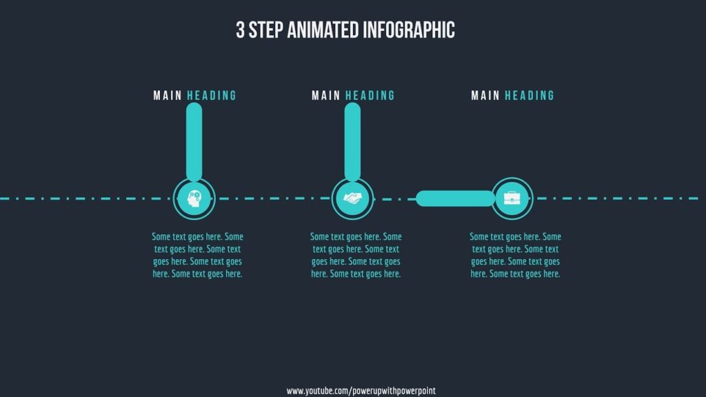 Video Infographic : 20.Create 3 step Rotating Animation infographic in Powerpoint/PowerPoint ...