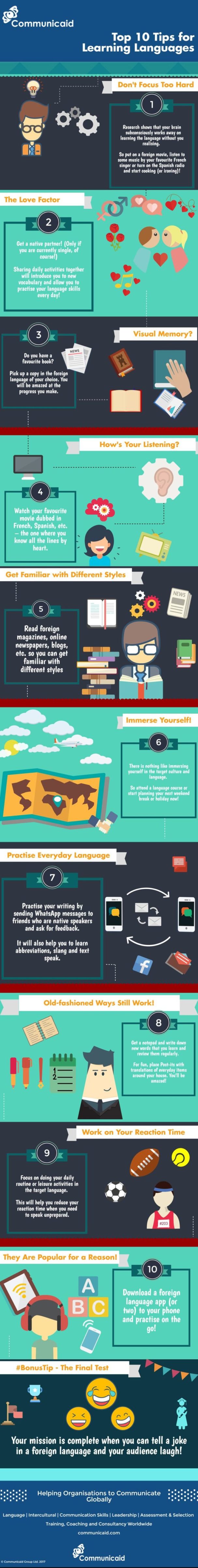 Data Chart : 10 Tips For Learning A New Language Quickly [Infographic ...