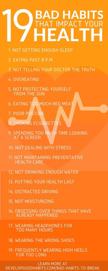 Data Chart : 283 Bad Habits (The ULTIMATE List of Bad Habits ...