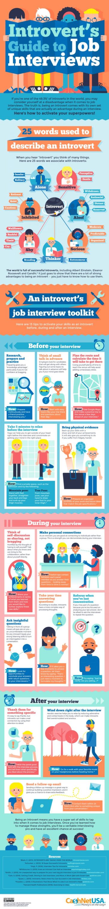 Data Chart : The Introvert’s Guide To Job Interviews [Infographic ...