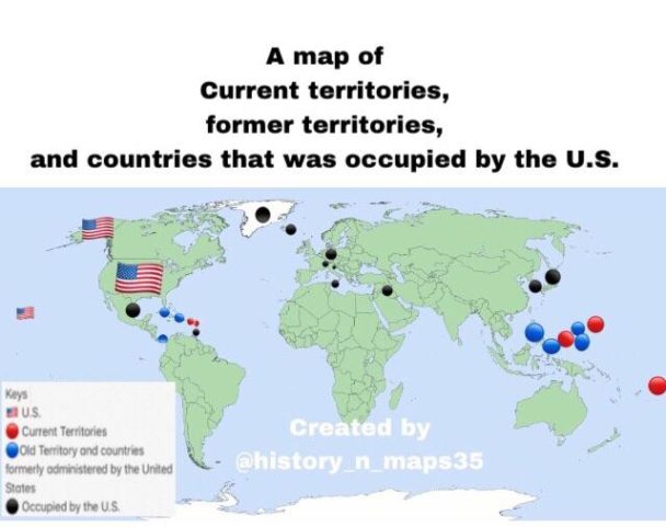 Map : A map of current territories, former territories, and countries ...