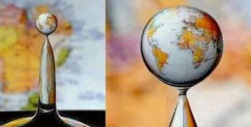 Map : A perfect photo of a water droplet in front of a map makes the ...
