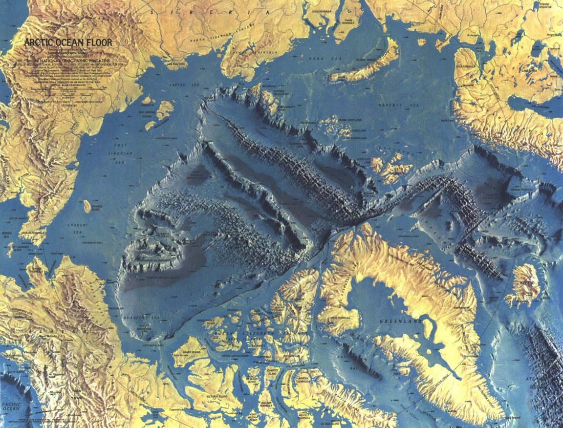 Map : Arctic Ocean Floor (1971) – Infographic.tv – Number one ...