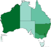 Map : Australian States and Territories by Human Development Index (HDI ...