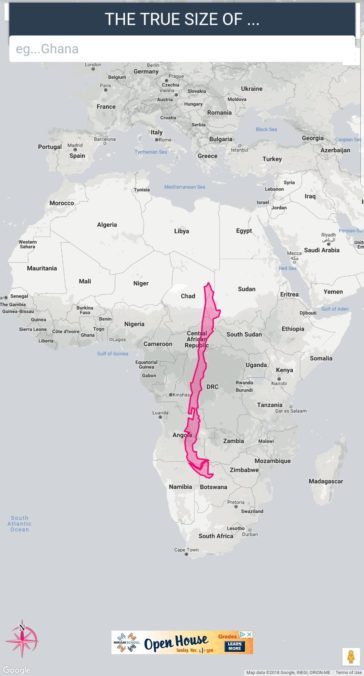 Map : Chile compared to Africa – Infographic.tv – Number one ...