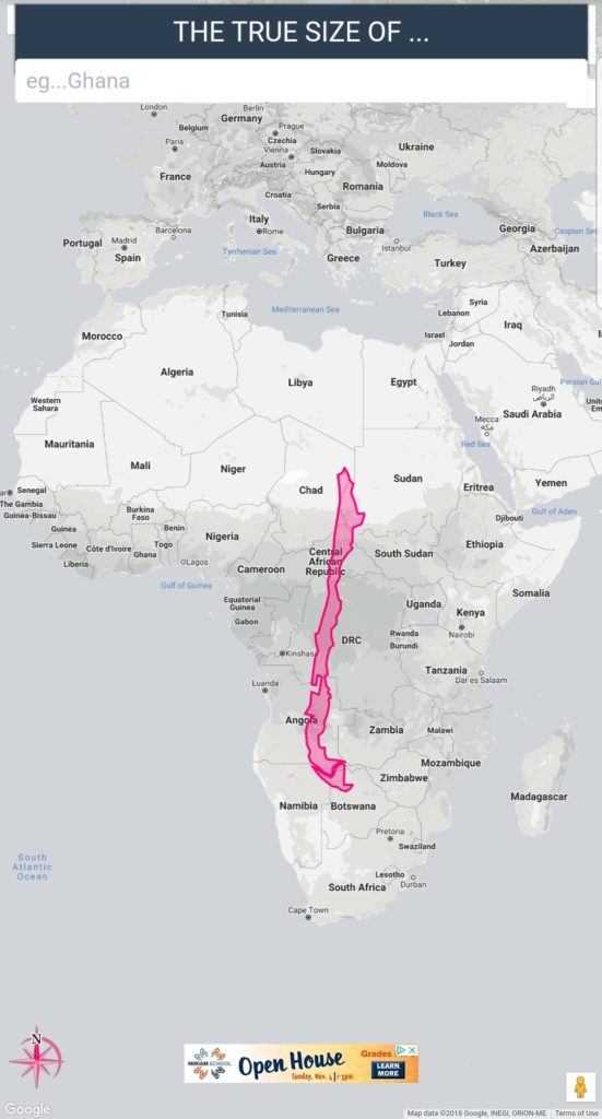 Map : Chile compared to Africa – Infographic.tv – Number one ...