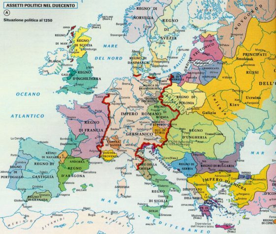 Map : Europe around A.D. 1250 – Infographic.tv – Number one ...