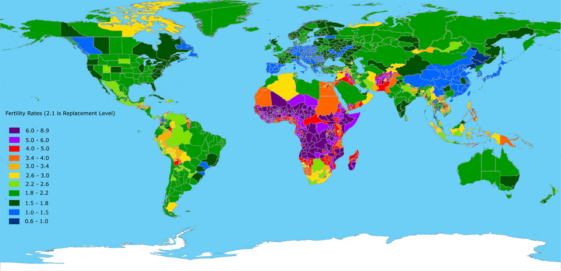 Map : Global Fertility Rate – Infographic.tv – Number one infographics ...
