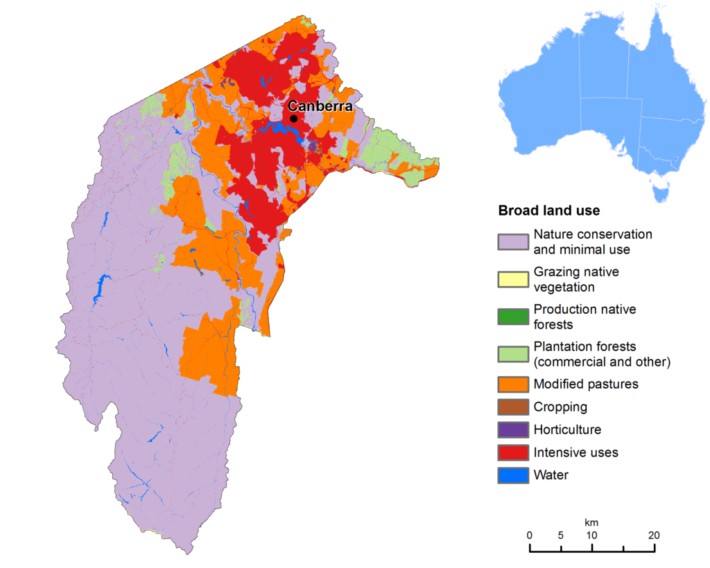 Map : Land Use Map of the Australian Capital Territory – Infographic.tv ...
