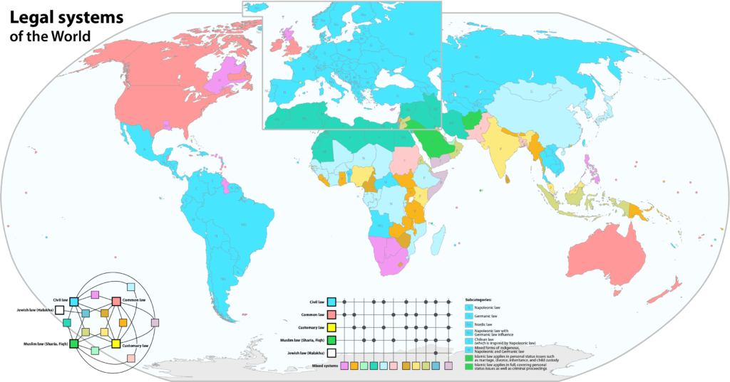 Map : Legal systems of the World - Infographic.tv - Number one ...