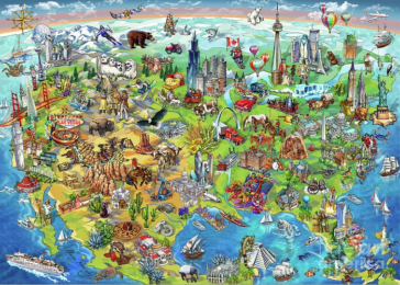 Map : Map Of North America And Its Wonders – Infographic.tv – Number ...