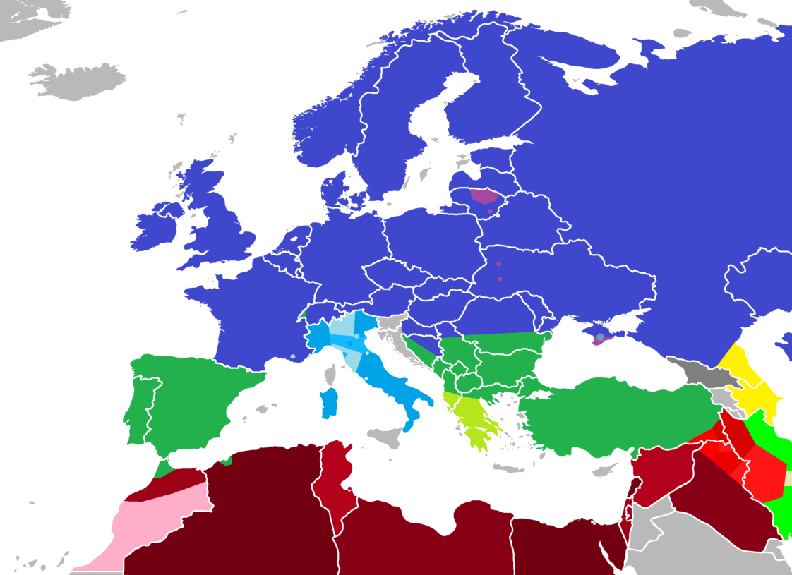 Map : Map of Jewish Mother Tongues in Europe in 1930 (See comments for ...