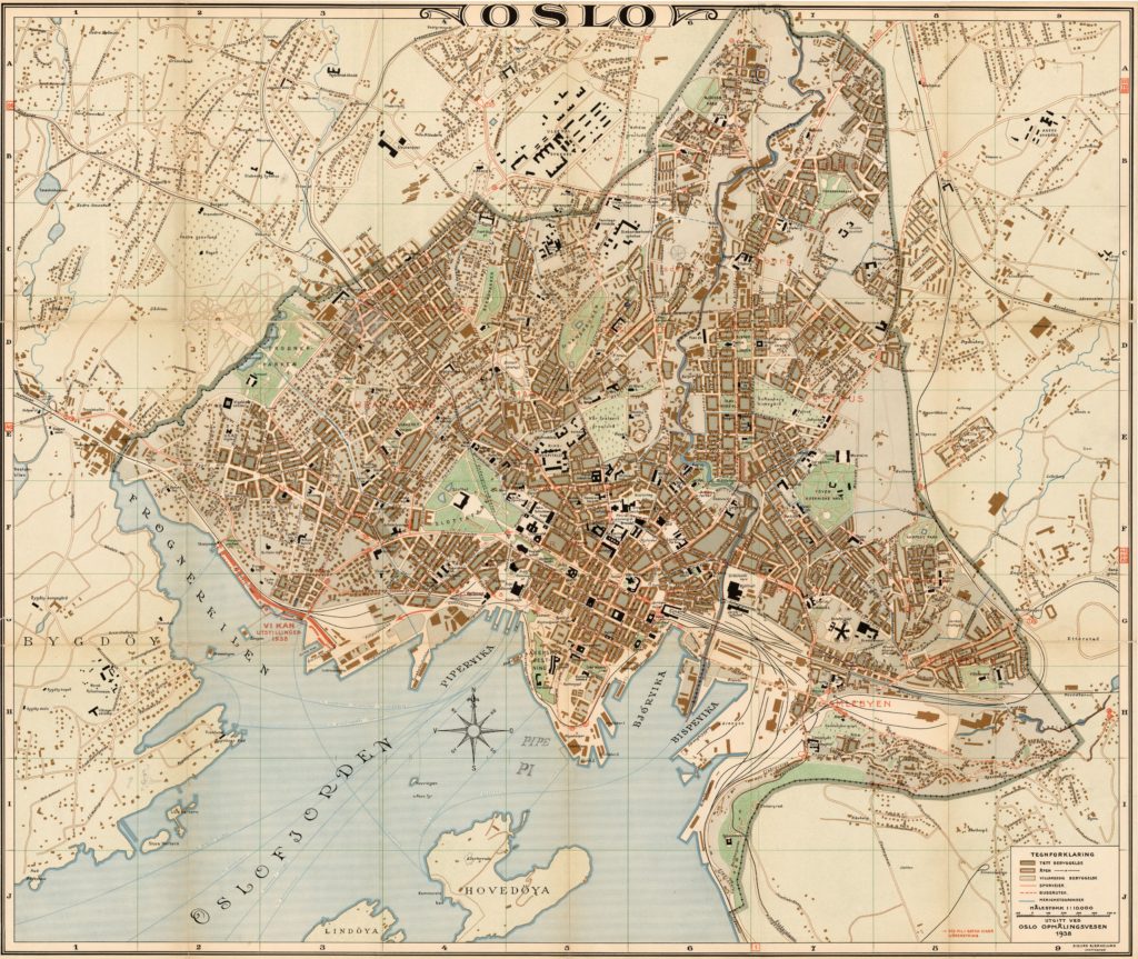 Map : Map of Oslo in 1938 – Infographic.tv – Number one infographics ...