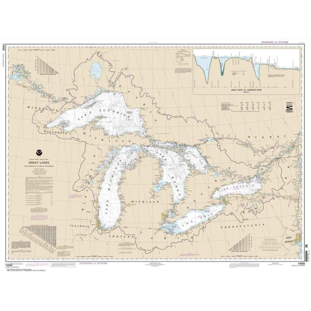 Map : Map showing the Great Lakes’ watershed, depth, etc – Infographic ...