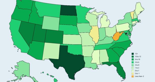Map : Population growth of the United States – Infographic.tv – Number ...