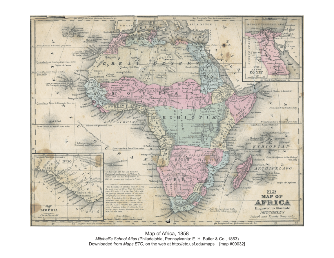 Map : Pre-colonial Africa 1858 - Infographic.tv - Number one ...