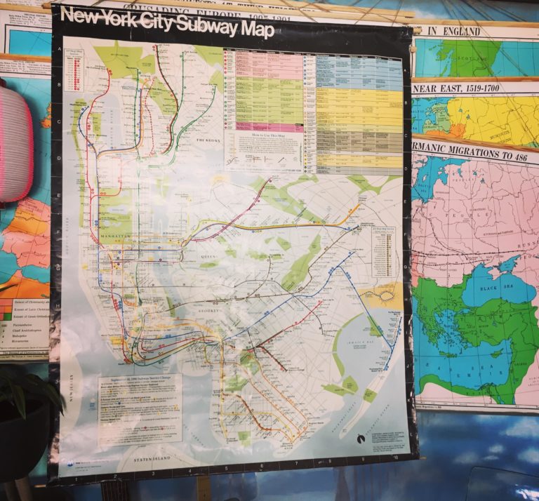 Map : Super awesome authentic NYC subway map! Just mounted to hang in ...