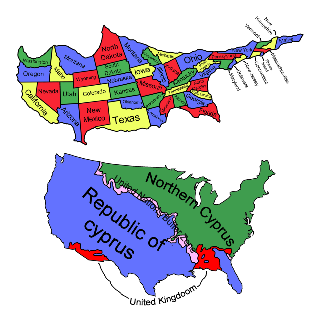 Map : Switching Borders: USA and Cyprus – Infographic.tv – Number one ...