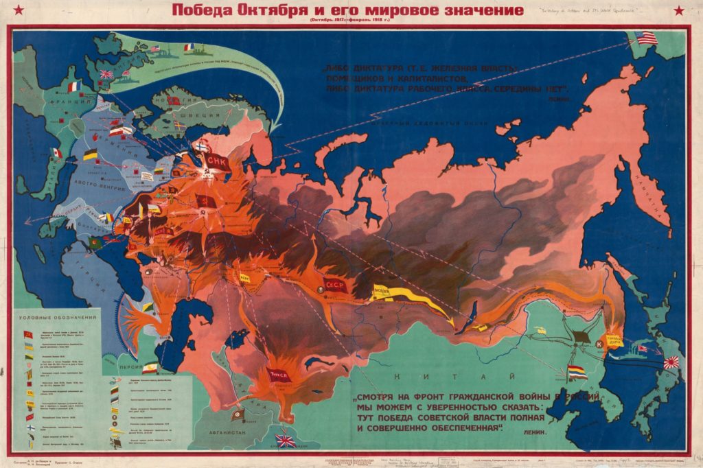 Map : “The Victory of October and It’s World Significance”—a map of the ...
