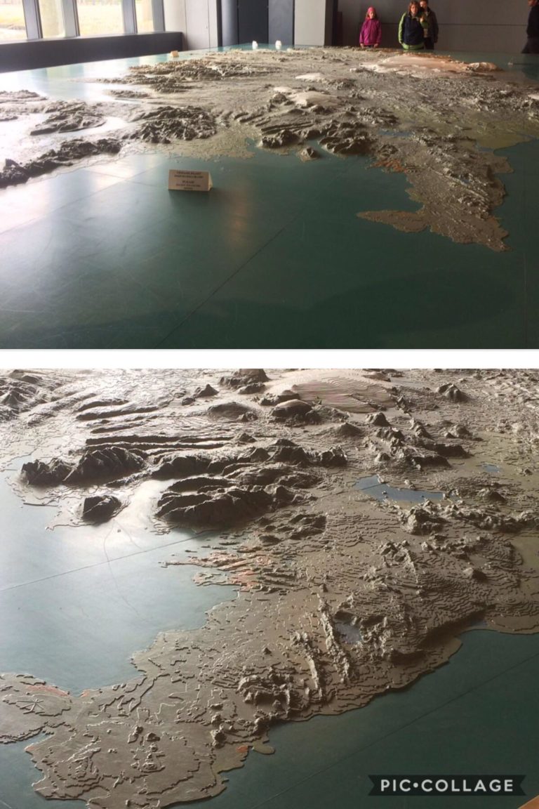 Map : This huge handmade topographic map of Iceland in Reykjavík ...