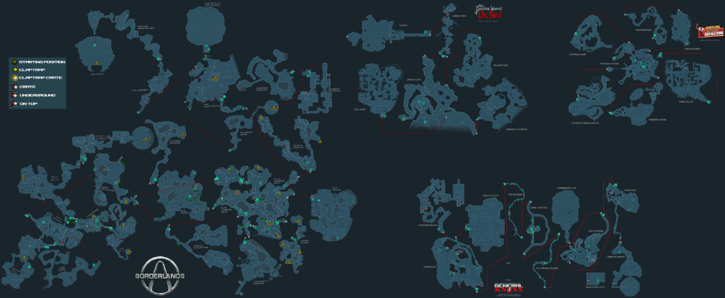Visual : A complete Borderlands 1 Map including DLCs – Infographic.tv ...