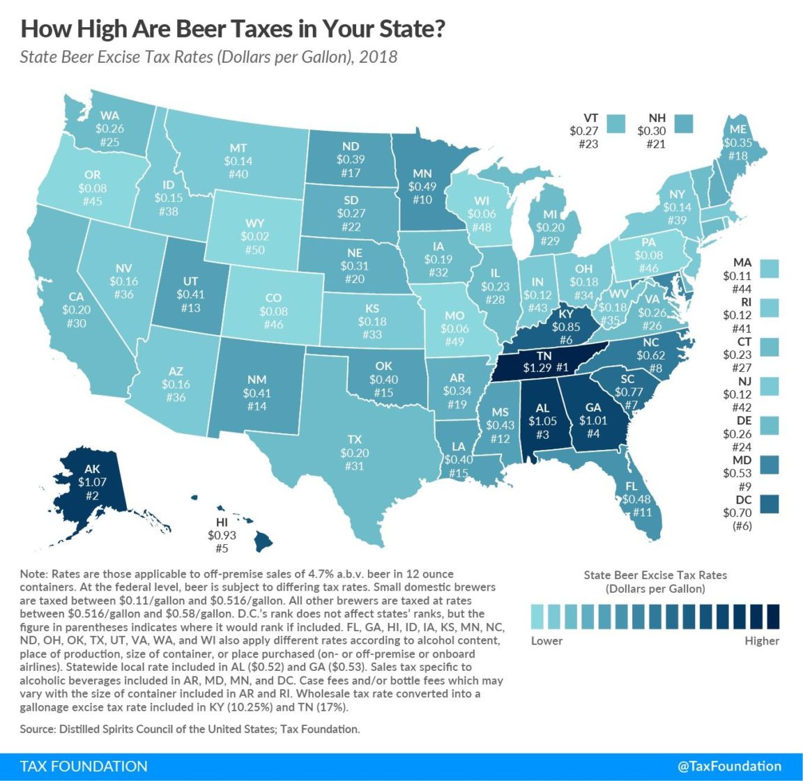 Visual : Beer taxes by state - Infographic.tv - Number one infographics ...