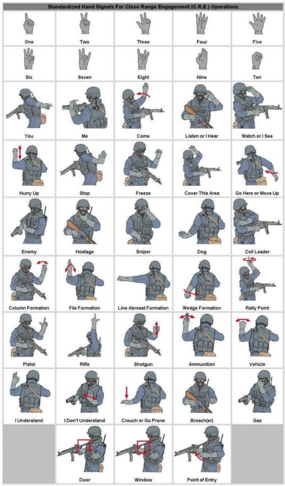 Visual : Hand Signals for Close Range Engagement – Infographic.tv ...