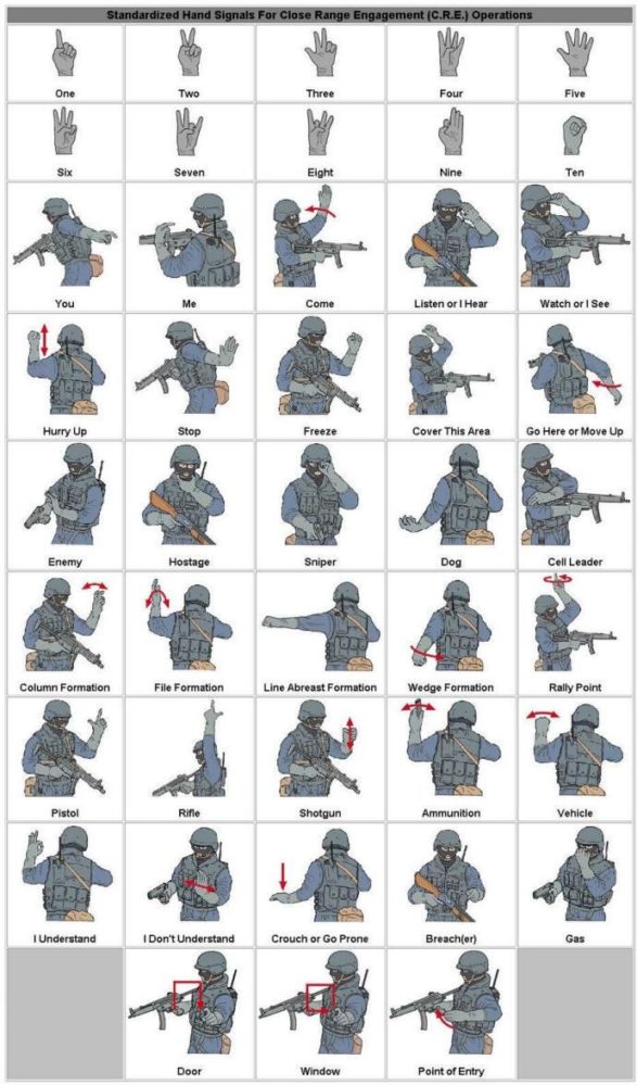 Visual : Hand Signals for Close Range Engagement - Infographic.tv ...