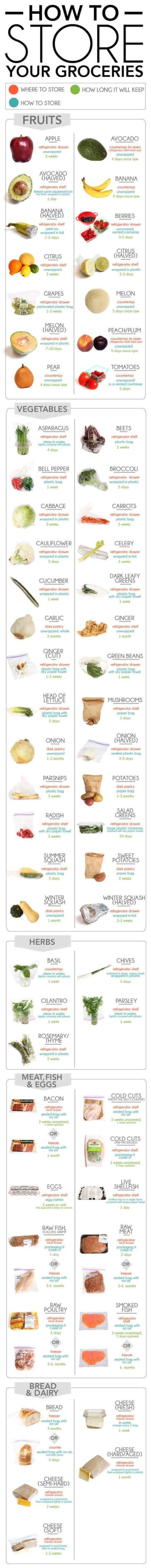 Visual : How to store groceries – Infographic.tv – Number one ...