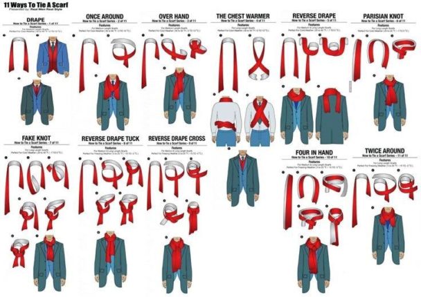 Visual : Nice ways to tie a scarf! – Infographic.tv – Number one ...