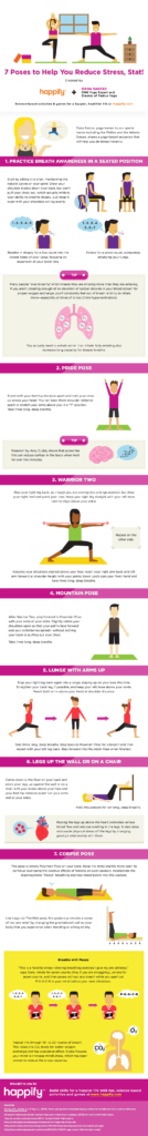 Visual : Yoga to reduce stress by happify – Infographic.tv – Number one ...