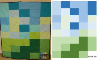 data visualization : A data visualization, in quilt form. The coloured ...