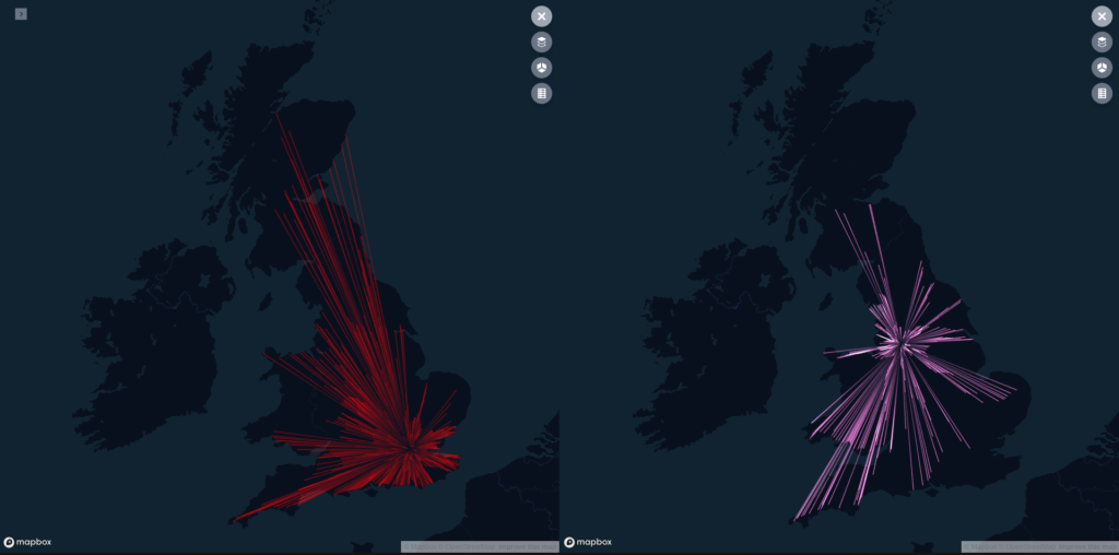 data visualization : [OC] Stations with direct rail connections to ...
