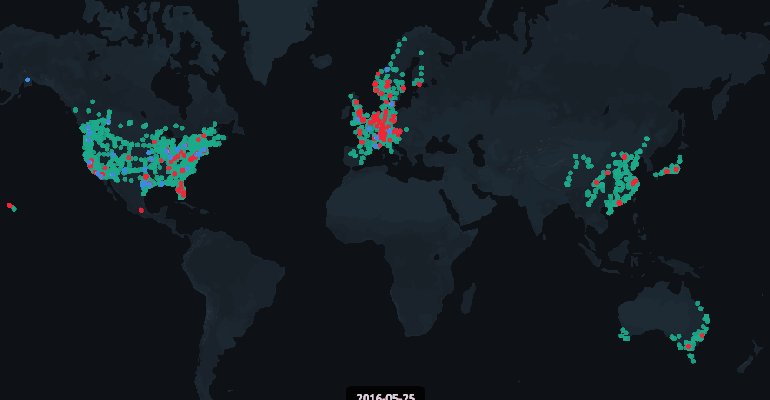 data visualization : Tesla's growing worldwide presence visualized [OC ...